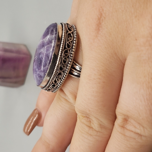 Jewelry | Big Beautiful Lepidolite Ring | Poshmark
